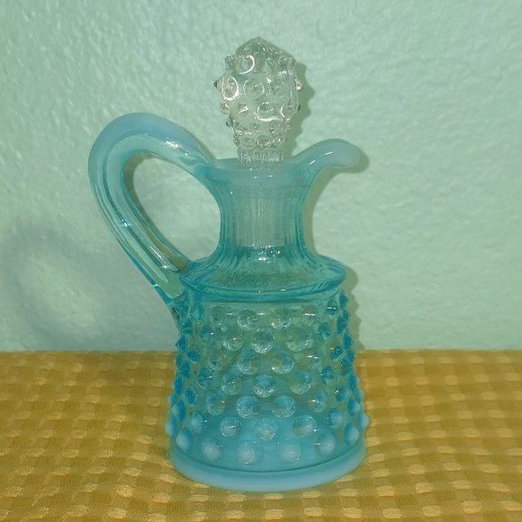 Fenton | Dining | Vintage Fenton Hobnail Blue Opalescent Cruet With ...